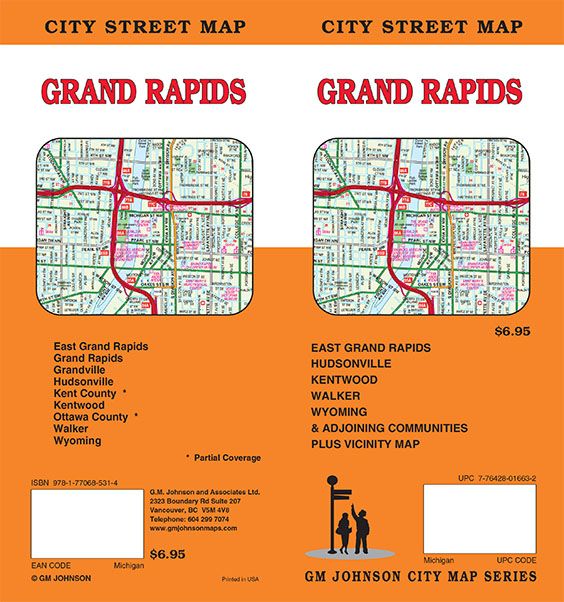 Grand Rapids Michigan Street Map GM Johnson Maps Grand Rapids Michigan Street Map GM Johnson Maps