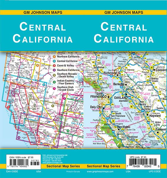 Central California, California Sectional Map - GM Johnson Maps
