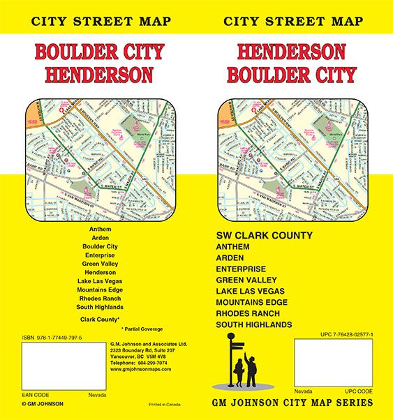 Henderson / Boulder City / SW Clark County, Nevada Street Map - GM ...