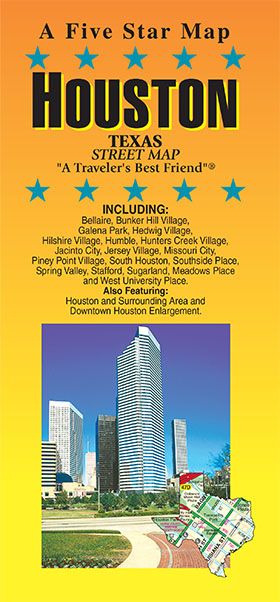 Houston, Texas Street Map - GM Johnson Maps