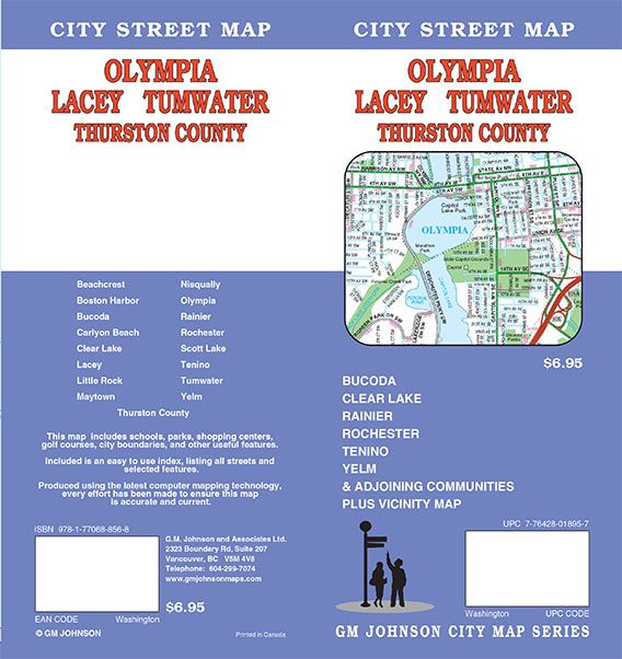 Olympia / Lacey / Tumwater / Thurston County, Washington Street Map ...