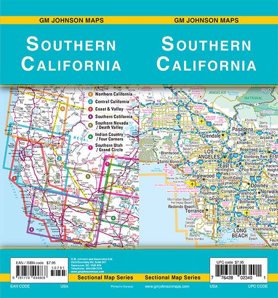 Southern California (Sectional), California Sectional Map - GM Johnson Maps