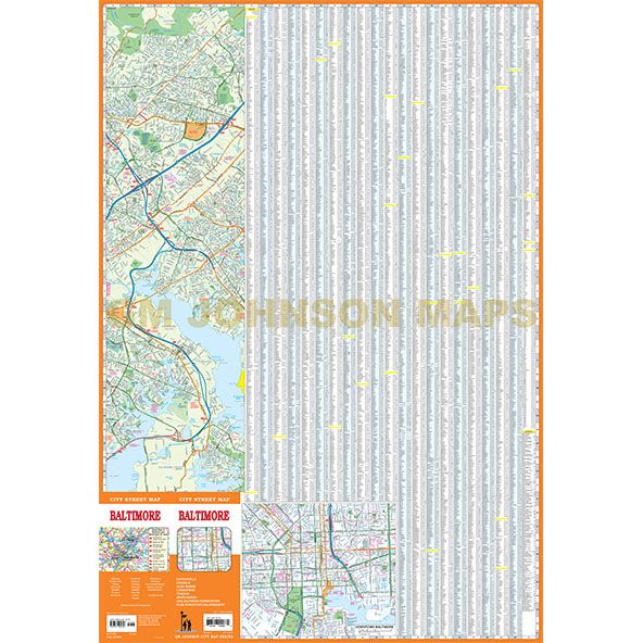 Baltimore, Maryland Street Map - GM Johnson Maps