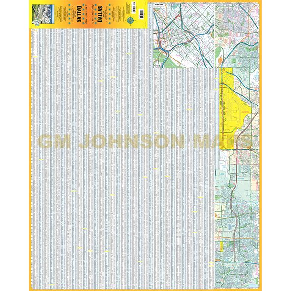 Dallas, Texas Street Map - GM Johnson Maps