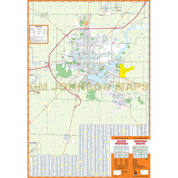 Springfield / Decatur, Illinois Street Map - GM Johnson Maps Springfield / Decatur, Illinois Street Map - GM Johnson Maps